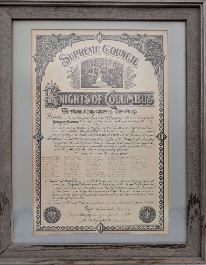 About – St. John Neumann Knights of Columbus